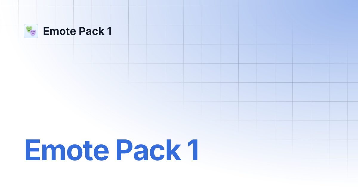 Emote Pack 1 | Emote Pack 1